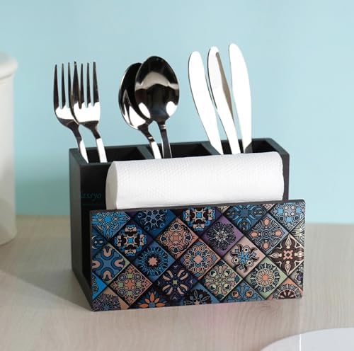 WOOD ART STORE Wooden Countertop Tissue Paper Holder for Dining Table ...