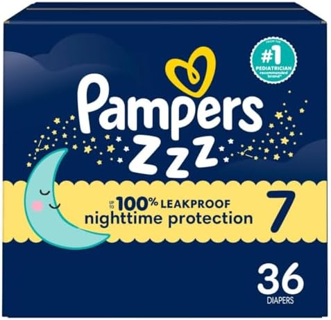 Amazon.com: Pampers ZZZ Overnight Diapers, Size 7 (41+ lbs), 36 Count ...