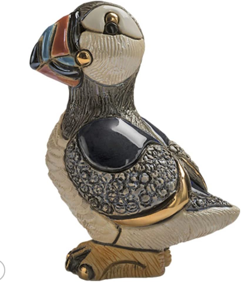 Amazon.com: De Rosa Handmade Ceramic Sculpted Puffin Figurine - Art ...