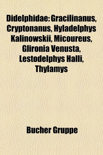 Didelphidae: Gracilinanus, Cryptonanus, Hyladelphys Kalinowskii ...