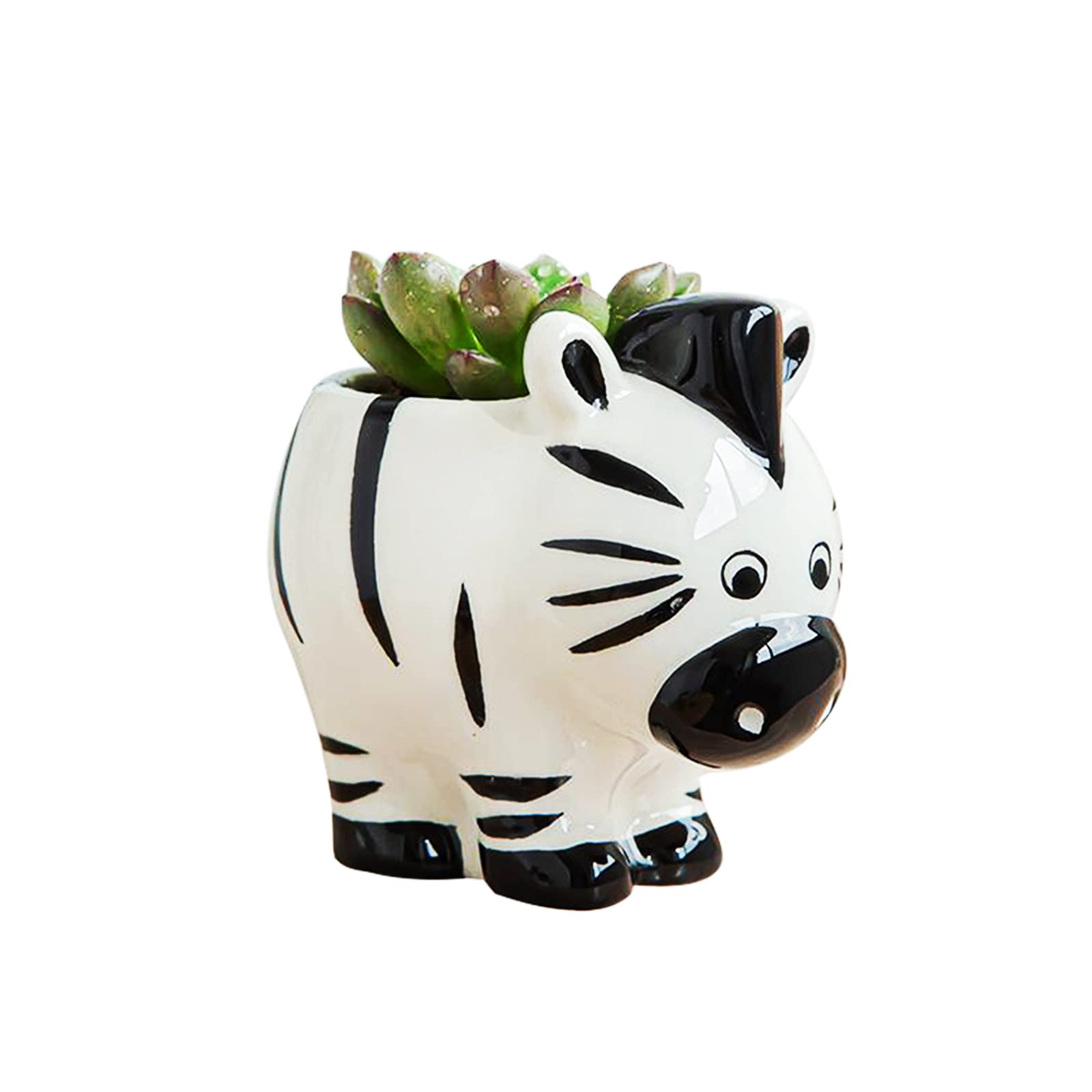 Cute Plant Pots DIYOMR Cute Animals Planter, Mini Ceramic Cartoon ...