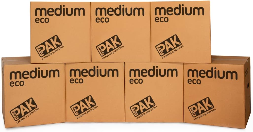 StorePAK Eco Archive Storage Moving Boxes with Handles - (Pack of 7 ...