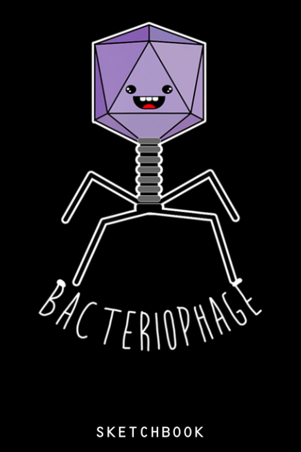 Cute Anime Bacteriophage Microorganism Microbiology: Size 6x9 120 Blank ...
