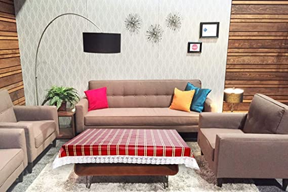 Buy A RIGA HOUSE PVC Center Table Cover for Living Room, 6 Seater Table ...