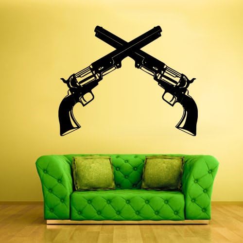 Wall Decal Vinyl Sticker Decals Guns Revolvers Two Poster (z1391 ...