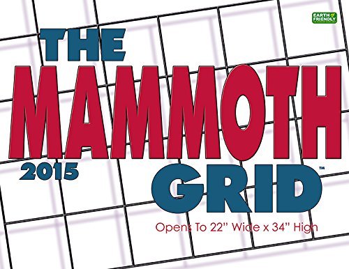 By Zebra Publishing Corp. 2015 Mammoth Grid Wall Calendar (2015 ...