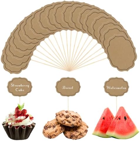 50PCS Food Labels for Buffet, Food Flags Signs for Party Buffet ...