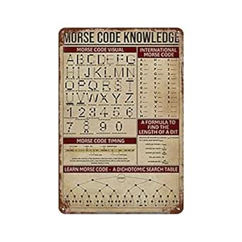 Morse Code Knowledge Morse Code Visual International Morse Code Metal ...