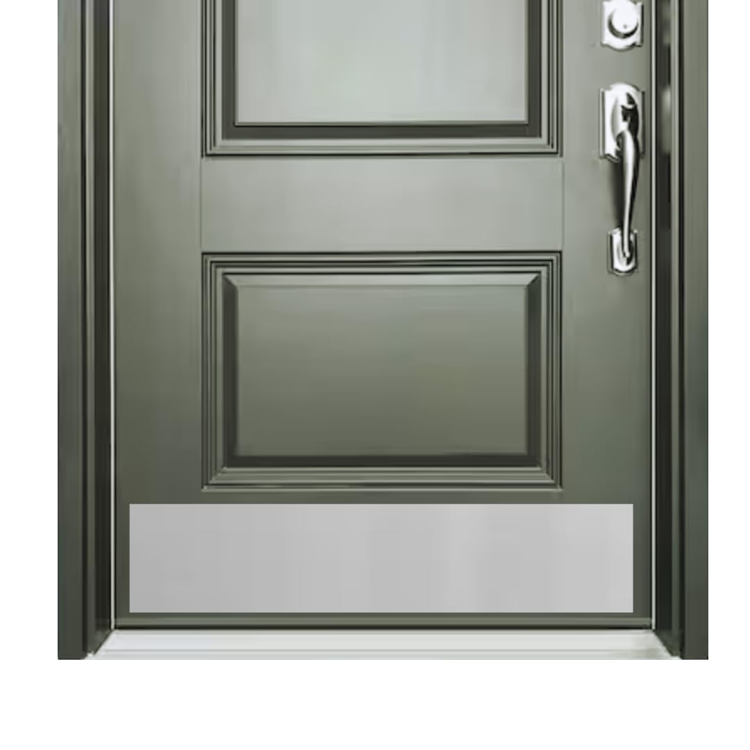 Generic Door Kick Plate with Adhesive Mount, Brushed Stainless Steel ...