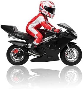 Amazon.com: balurukt Mini Gas Motorbike-2-Stroke 49cc Gas Pocket Gas Motorbike,1.25L Gas Tank ...