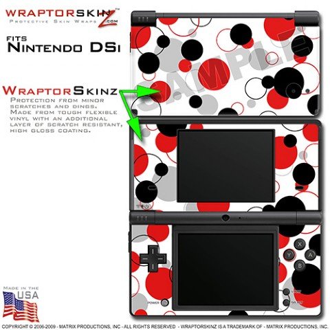 Amazon.com: Nintendo DSi Skin Lots of Dots Red on White WraptorSkinz ...
