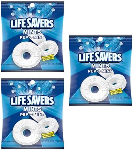 Amazon.com : Pep O Mint Life Savers Small Bags - Pack of 3 - Smiling ...