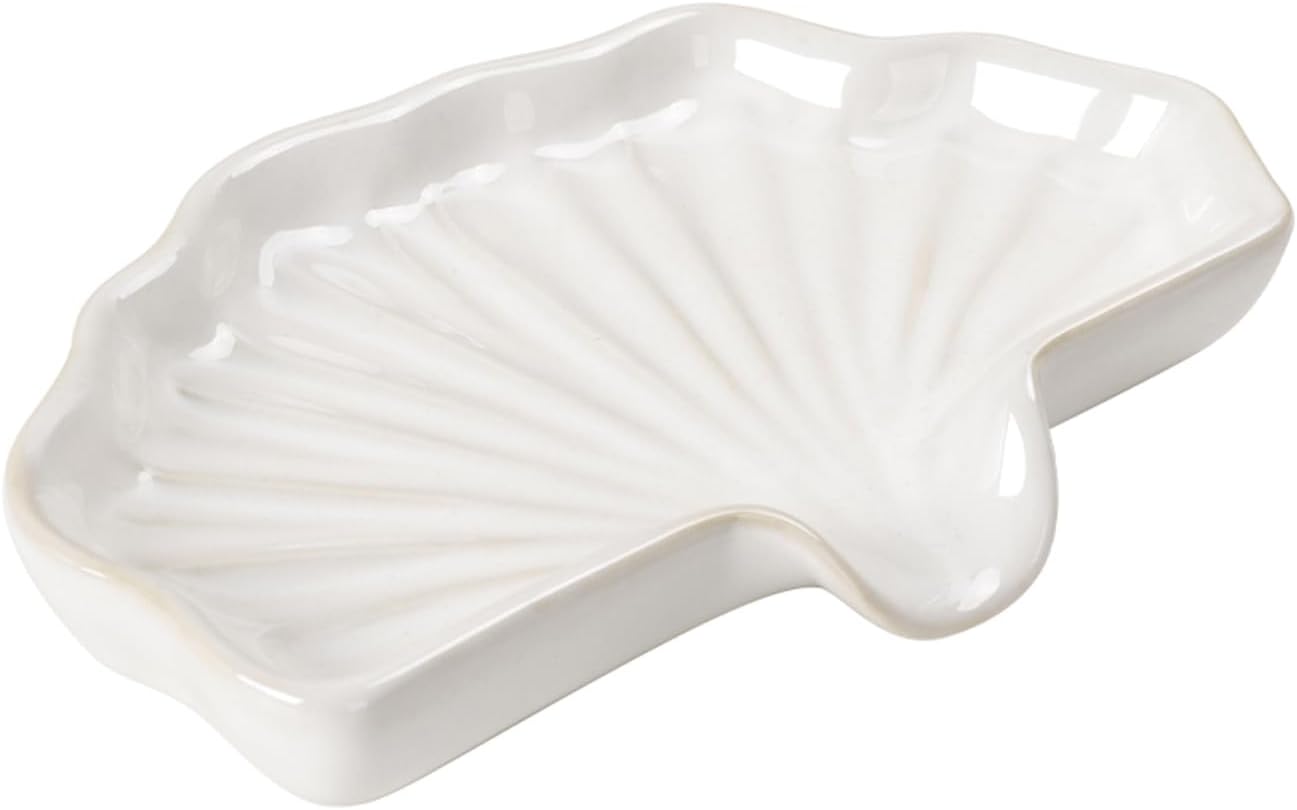 Amazon.com: Matte Ceramic Soap Dish with Raised Ridges, Rectangle Bar ...