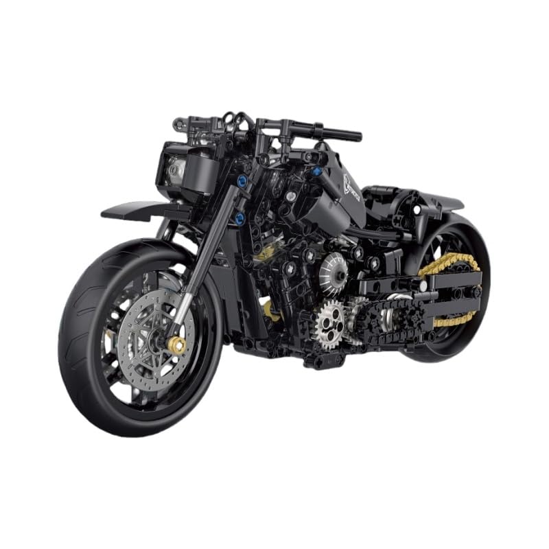 JVAVNE Technik Racing Motorcycle Building Blocks Set, 1:8 Simulation ...
