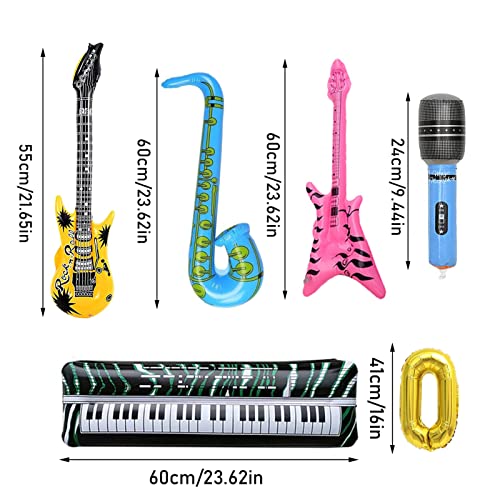 17-Piece Inflatable Rockstar Toy Set, Inflatable Musical Instruments ...