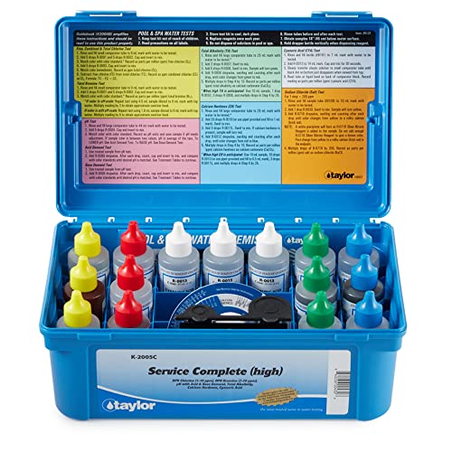 Taylor Complete Pool & Spa Test Kit - High Range K-2005C 2 oz Reagents ...