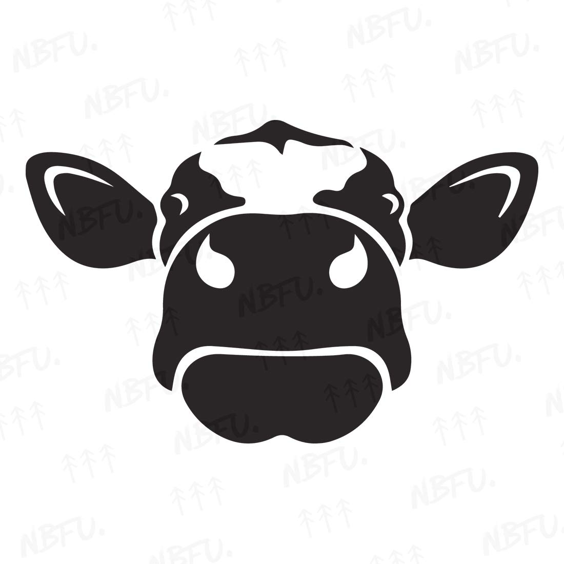 Show Cow Head Silhouette