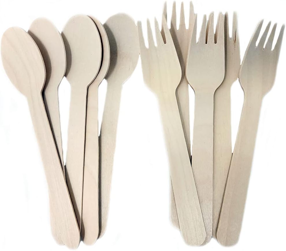 Amazon.com: Daiso 60 Disposable Wooden Forks and Spoons From Japan ...