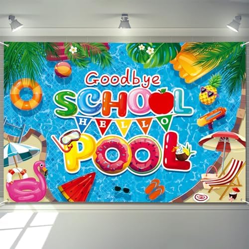 Amazon.com : Arosche End of School Year Banner 72" x 48" Decorations ...