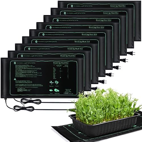 Amazon.com : ROCEEI 10 Pack Durable Seedling Heat Mat 10" x 20.75 ...