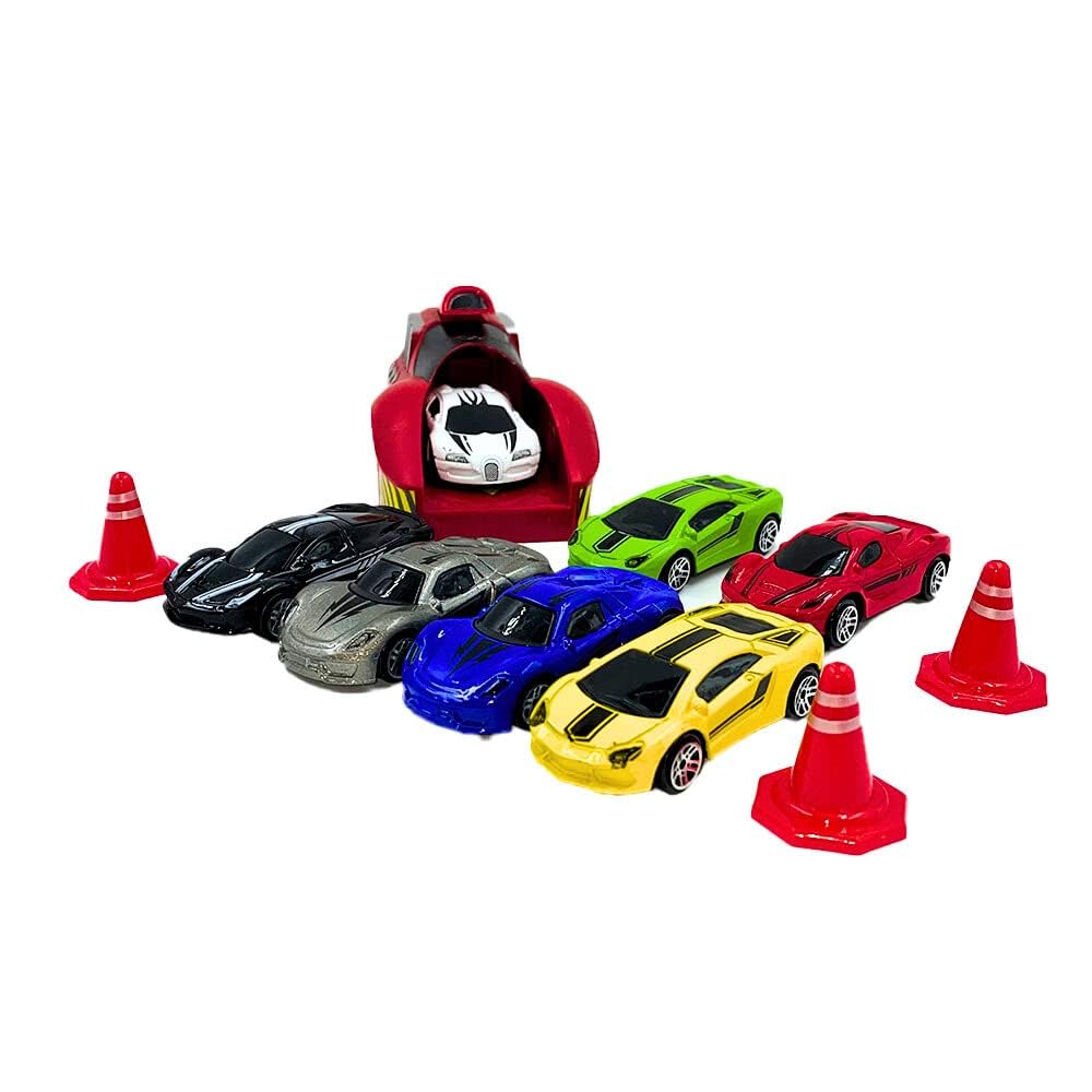 Buy ANI World Rapid Launcher Cars Play Set Toys with 7 Die Cast Metal ...