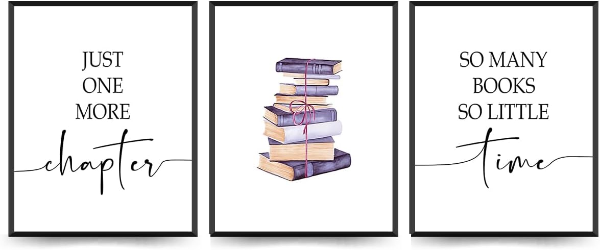 Amazon.com: ETVISO Reading Posters for Library Set of 3, Book Club ...