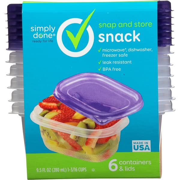 Amazon.com: Simply Done, Containers & Lids, Snack, 1-3/16 Cups : Health ...
