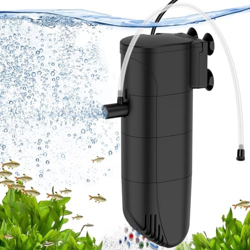 Amazon.com : Suness 20W Aquarium Filter: 3-Stage Fish Tank Filters with ...