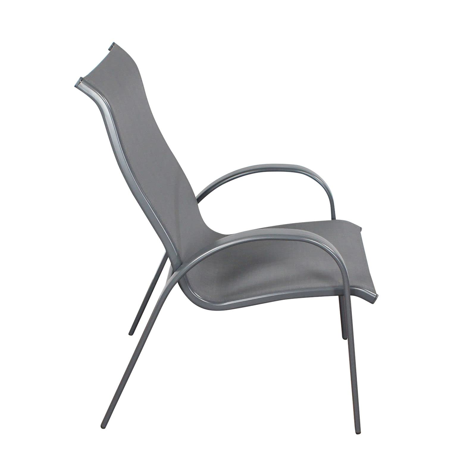 Courtyard Casual Santa Fe Sling Chairs, Dark Gray, Set of 3