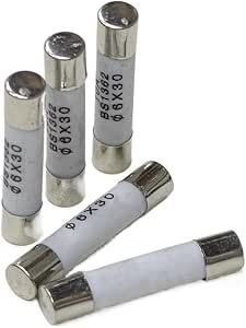 Amazon.co.jp: 10 pcs 6 x 30mm Ceramic Fuse Tube Fuse 250V 0.5A 1A 2A 3A ...