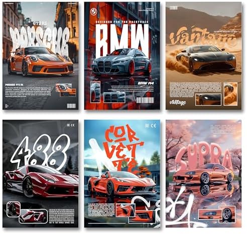 Supercar Posters (Set of 3) Inspiring Dream Car Posters | A3 Size (42 x ...