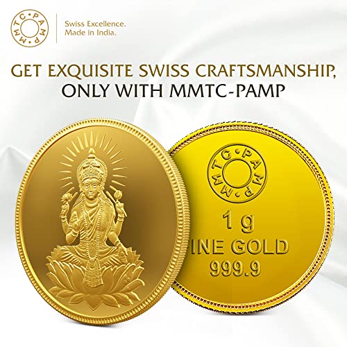 MMTC-PAMP 999.9 24k Goddess Lakshmi 1 gm Yellow Gold Coin : Amazon.in ...