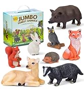 Learning Minds Set of 8 Jumbo Jungle Animal Figures - Zoo Animals For 1 ...