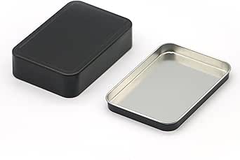 Metal Hinged Tins Box Containers Mini Portable Small Storage Containers ...