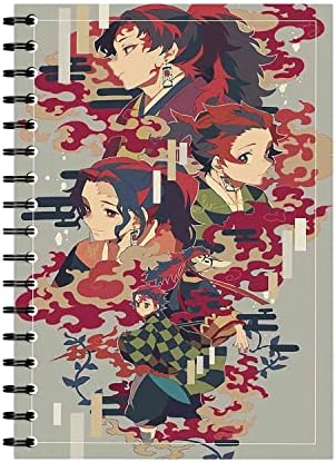 AMBER CRAFTS Demons Slayer Anime Tanjiro A5 6 x 9 Inch Spiral Notebook ...