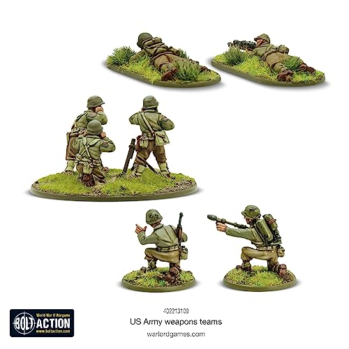 Warlord Games US Army Weapons Teams – 28mm Scale Miniatures for Bolt ...