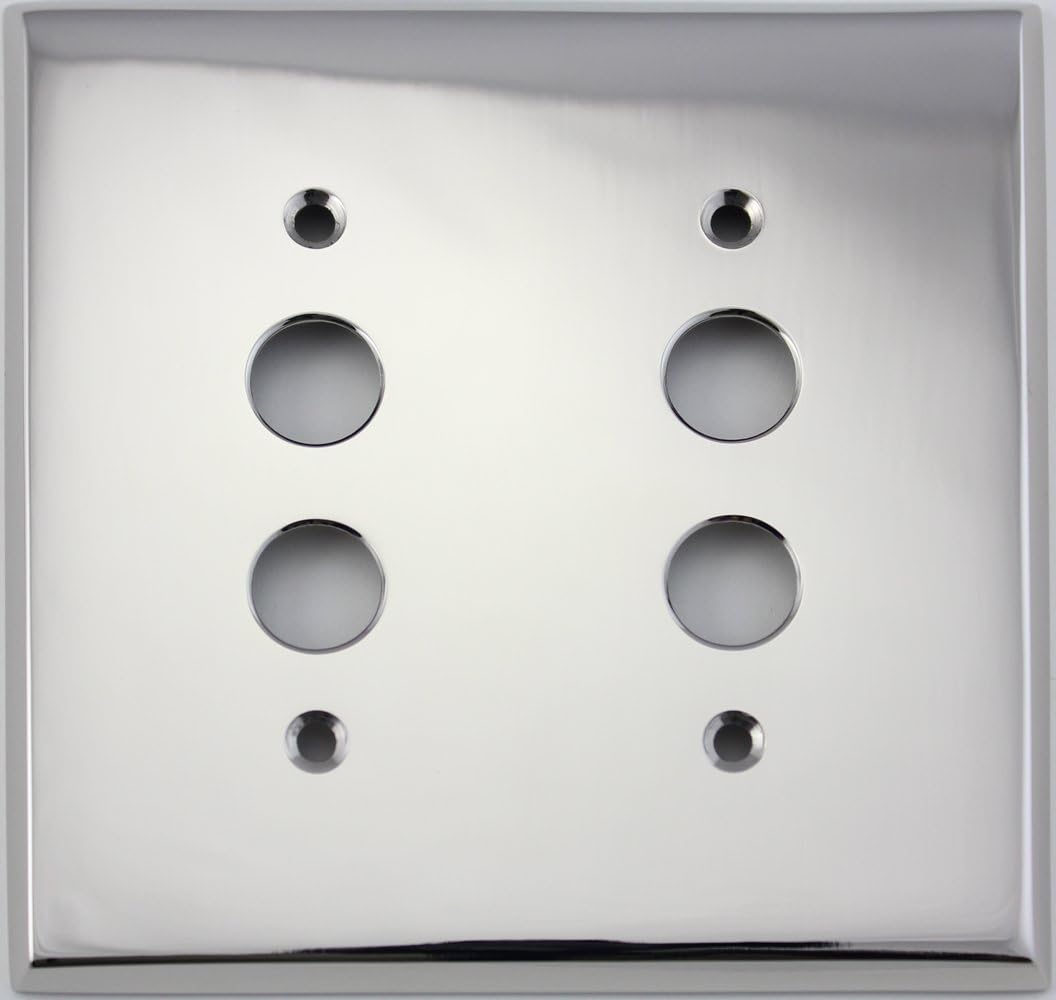 Polished Nickel Deco Step Style 1 Gang Push Button Light Switch Wall ...