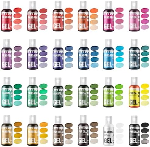 Amazon.com : Gel Food Coloring Set - 24 Colors Concentrated Vibrant ...
