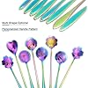 Amazon.com: SelfTek 8Pcs Rainbow Flower Spoon Set, 2 Different Size ...