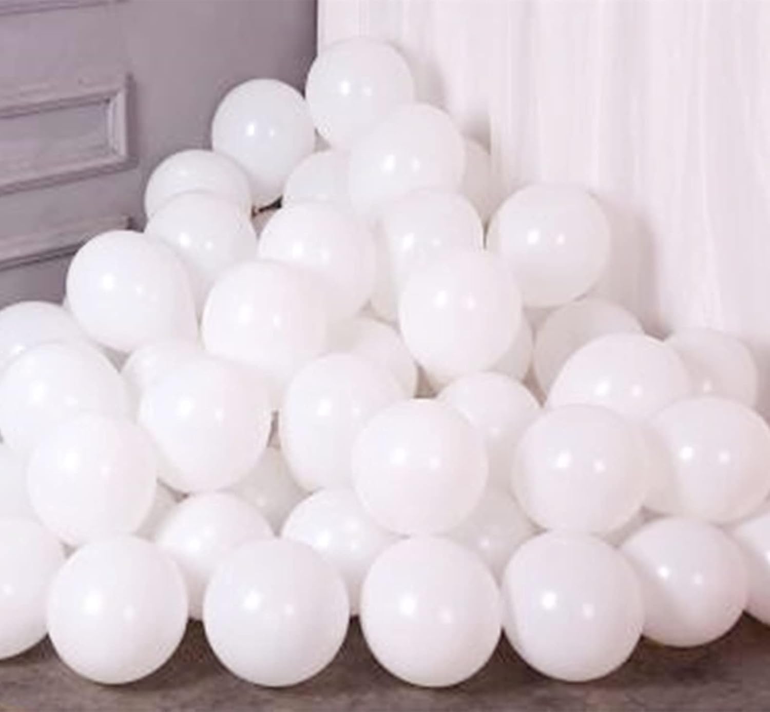 100 Pcs 10 Inch Mini White Balloons,Romantic Baloon Decorative Latex ...