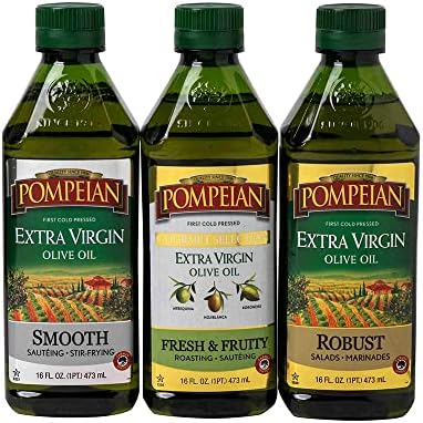 Amazon.com : Pompeian Extra Virgin Olive Oil Variety Pack - Smooth EVOO ...