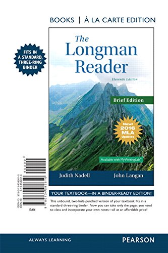 Amazon.com: Longman Reader, The, Brief Edition, Books a la Carte ...