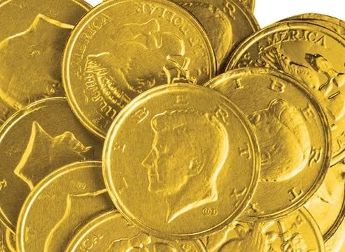Amazon.com: R.M. Palmer Milk Chocolate Gold Coins Half Dollars - 5 lb ...