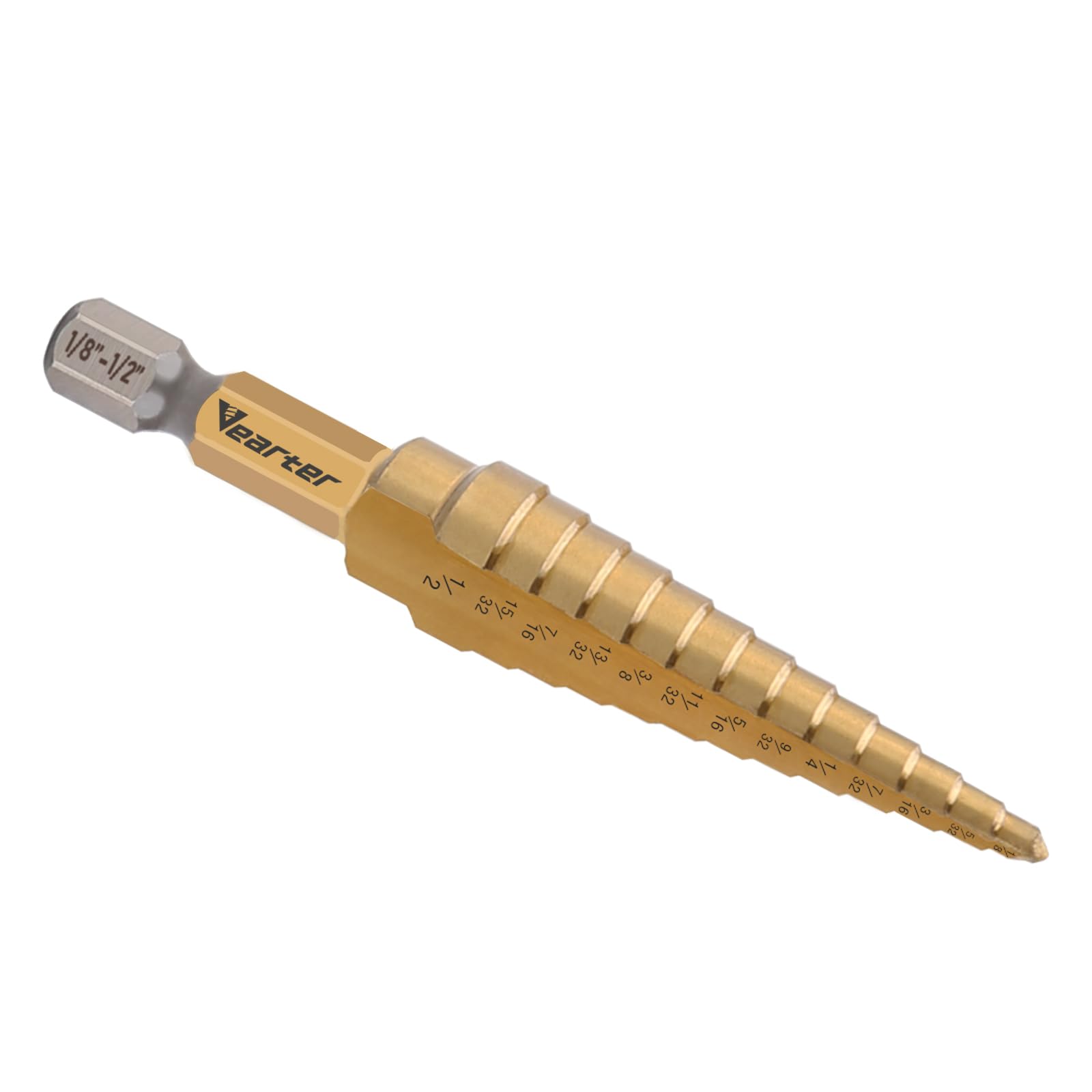 Snapklik.com : HSS Straight Groove Step Drill Bits, 1/8" - 1/2" Unibit ...