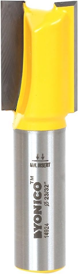 YONICO Router Bits Dado Straight Bit Undersize Plywood 23/32-Inch 1/2 ...