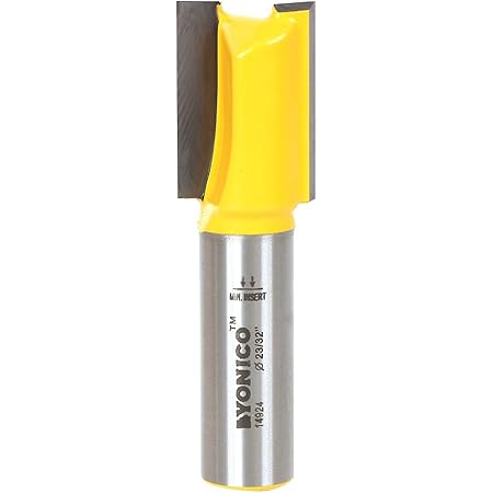 Yonico Router Bits Dado Straight Bit Undersize Plywood 23/32-Inch 1/2 ...