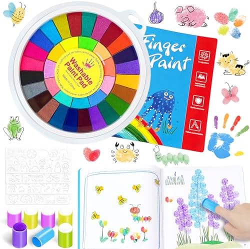 36 Color Finger Painting Set for Toddlers,Washable Finger Painting Kit ...