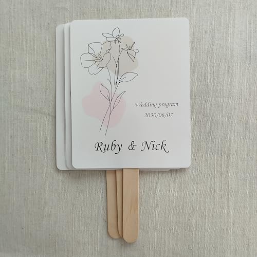 Expandable Wedding Program Fans