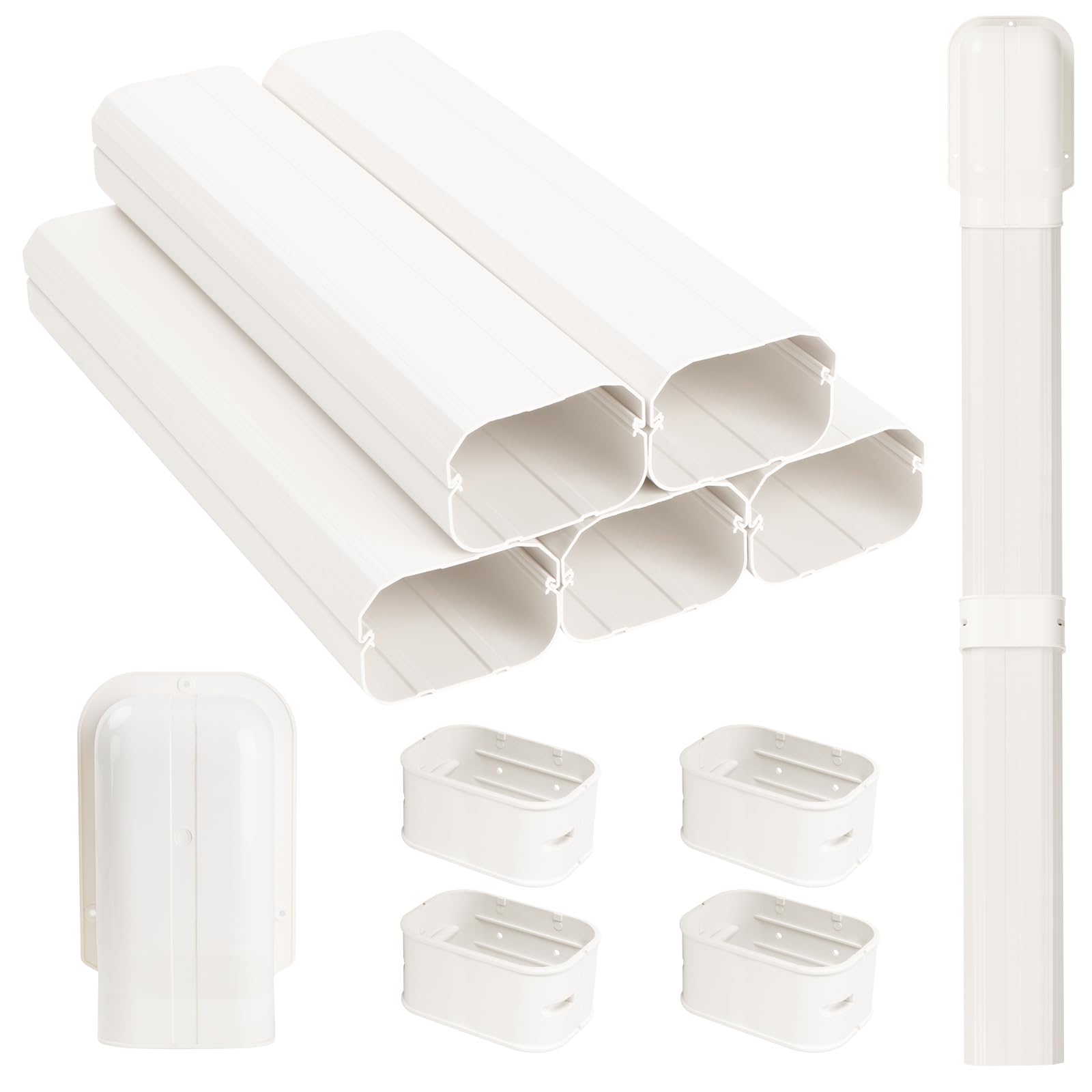 Amazon.com: KLOLKUTTA Mini Split Line Set Cover, 4” 7.5 Ft PVC Line Set ...
