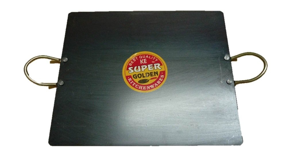 Buy Super Golden Iron Square Dosa Tawa, 10" x 13", Black Online at Low ...